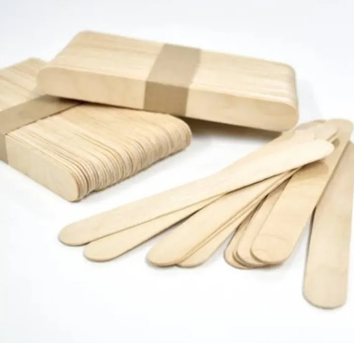 Pack of 50 Ice Cream Sticks Wooden Popsicles Plain For Art And ...