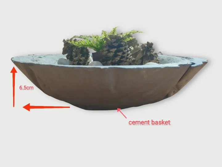 Dry Cement Basket With (26.5 cm) Radius,(6.5cm) Height, Can Be Painted ...
