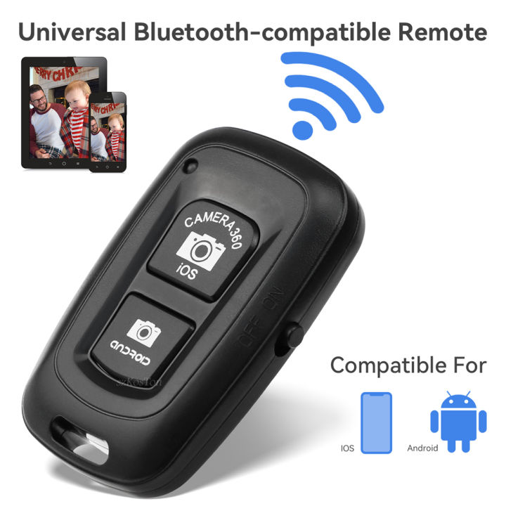 Mini Bluetooth-compatible Control Button Wireless Controller Self-Timer Camera Stick Shutter ...