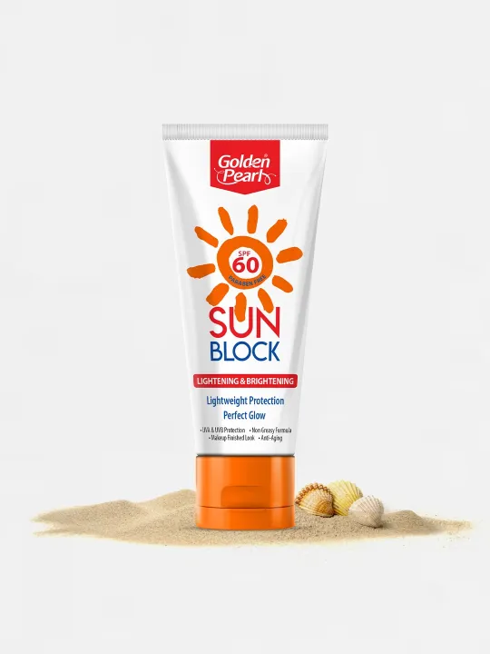 Golden Pearl Sun Block Lightening & Brightening (SPF 60) 40ml | Daraz.pk