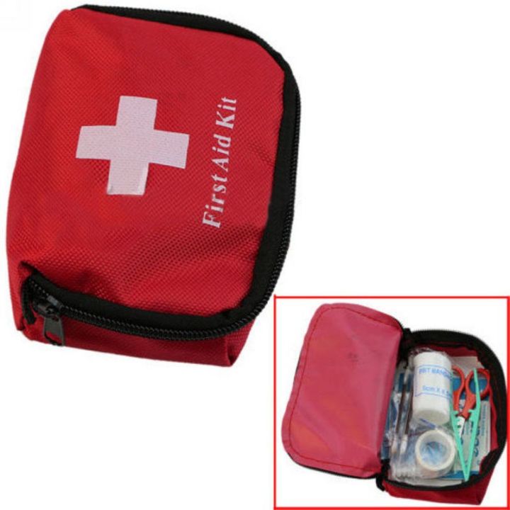 Mini First Aid Kit - Emergency Small Bag Box Walking Hiking Car Travel ...