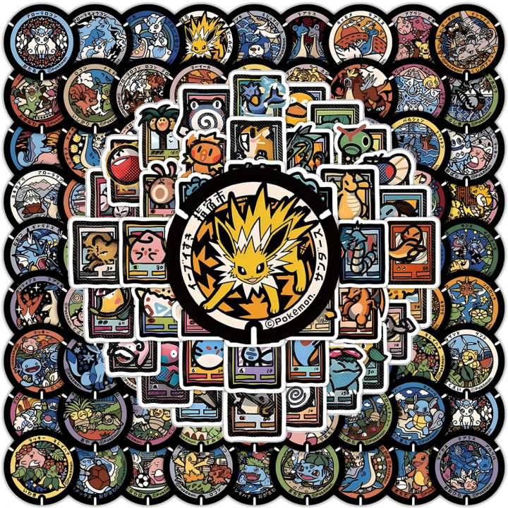 10/50/100/200pcs Kawaii Anime Pokemon Stickers for Kids Pikachu Eevee ...