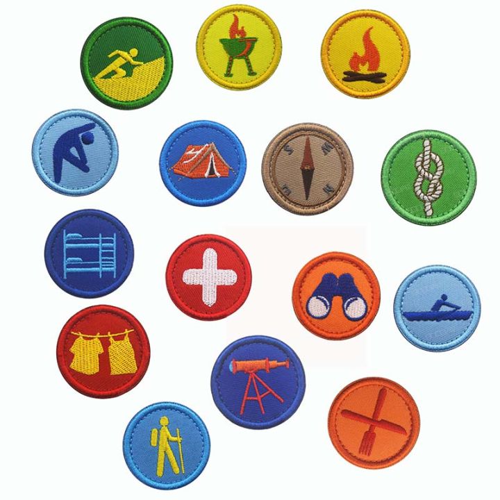 4CM/Camping Round Emblem Hook And Loop Patch,The Boy Scouts Of USA ...