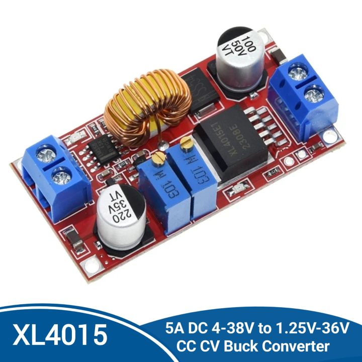Xl4015 CC CV 5A Lithium Charger Board Adjustable 6-38V to 1.25-36v DC ...
