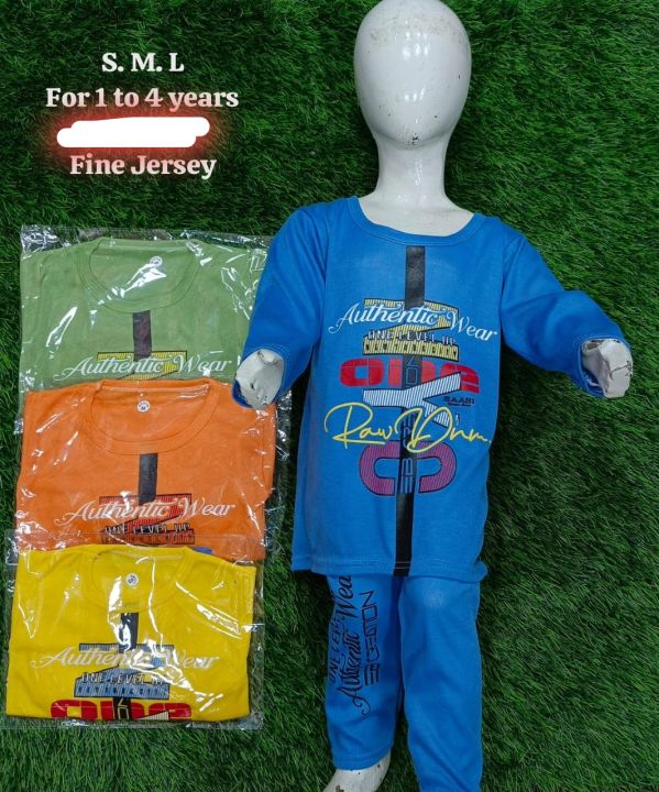Kids T-Shirt & Trouser Set | Fine Jersey Fabric | Soft Summer Wear ...