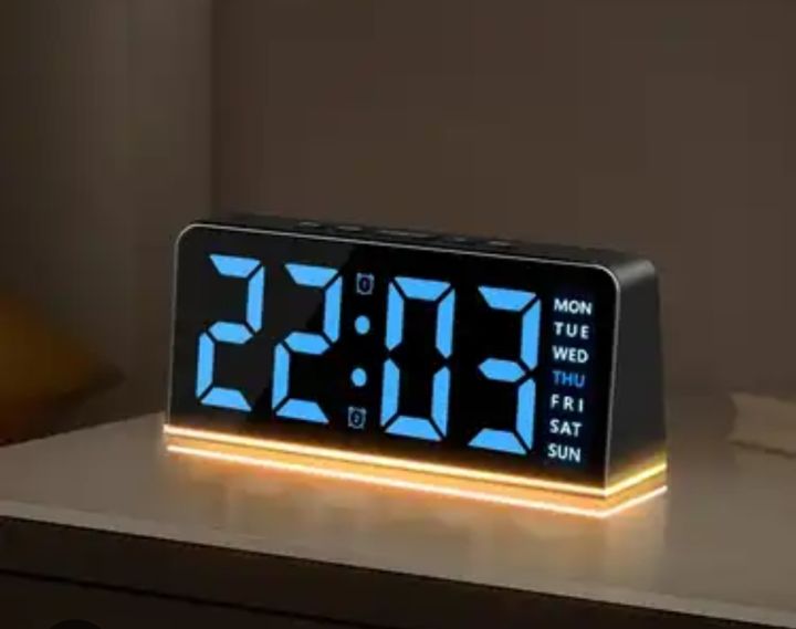 LED Digital Alarm Clock with Adjustable Brightness & 3 Timer Settings ...