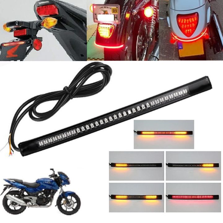 Universal 48 LED Motorcycle LED Light Strip Flexible Licence Plate Lamp ...