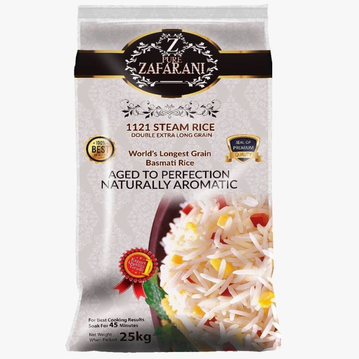 Kainat Rice 1121 Double Steam Extra Long Rice Zafarani 1121 Rice 5kg ...