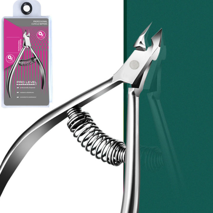 1pc Stainless Steel Spring Toenail Cuticle Nipper Precision Dead Skin ...