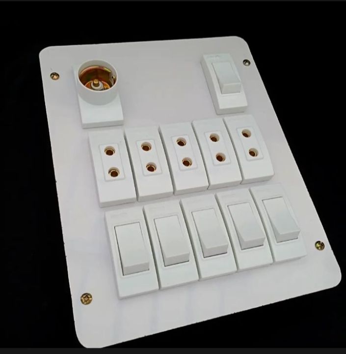 Quality PVC Box & Fibar Sheet Piano Switch Sockets (12 Points) | Daraz.pk