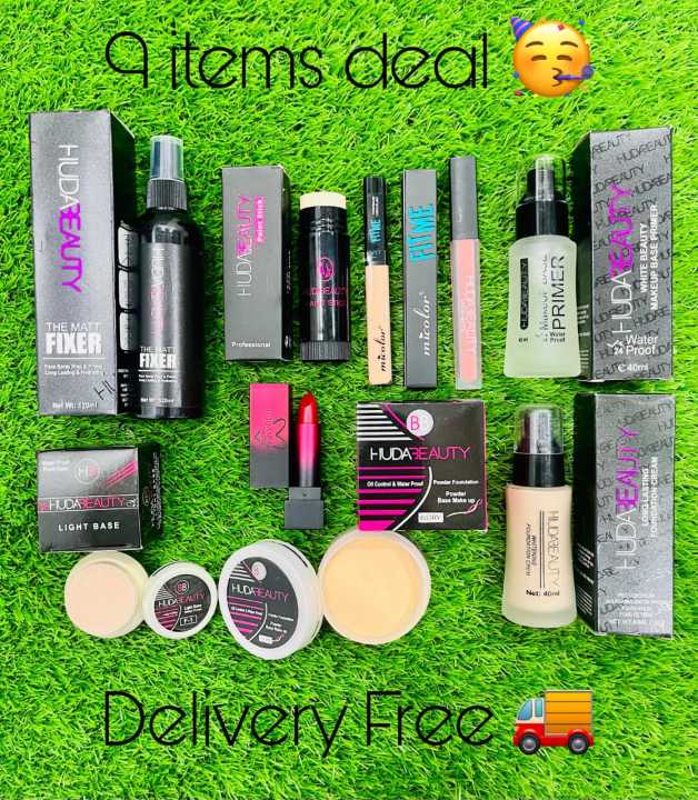 HUDAAA BEAUTY 9 in 1 Full Makeup Kit Deal | Daraz.pk