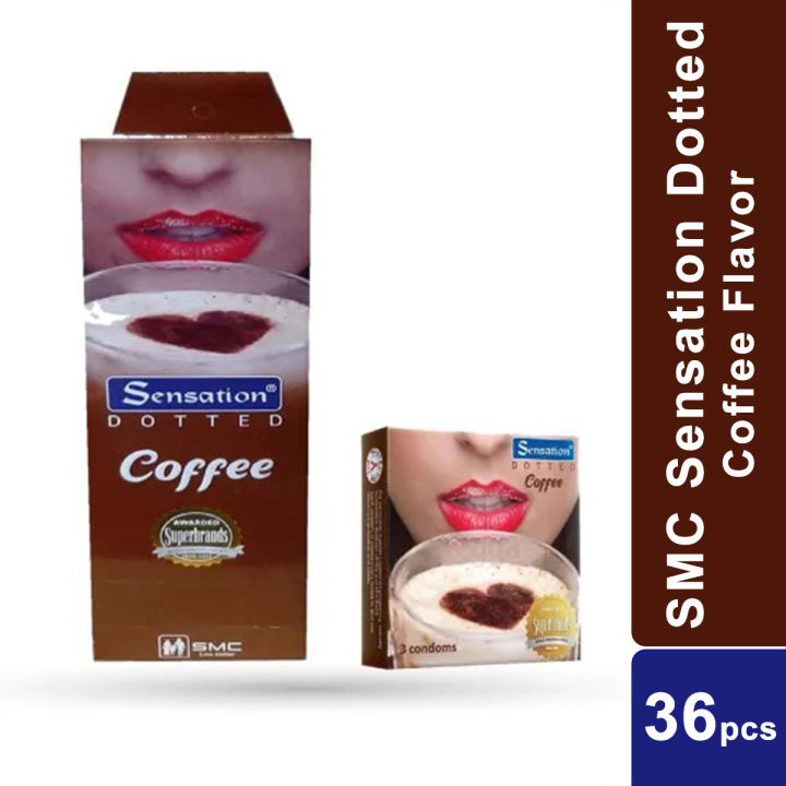Sensation Dotted Coffee Condom For Men- Full Box - 3x12 Pack= 36pcs Condom | Daraz.com.bd