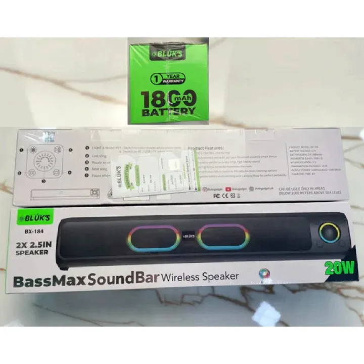 BLUK'S BassMax SoundBar Wireless Speaker BX-184 | Daraz.pk