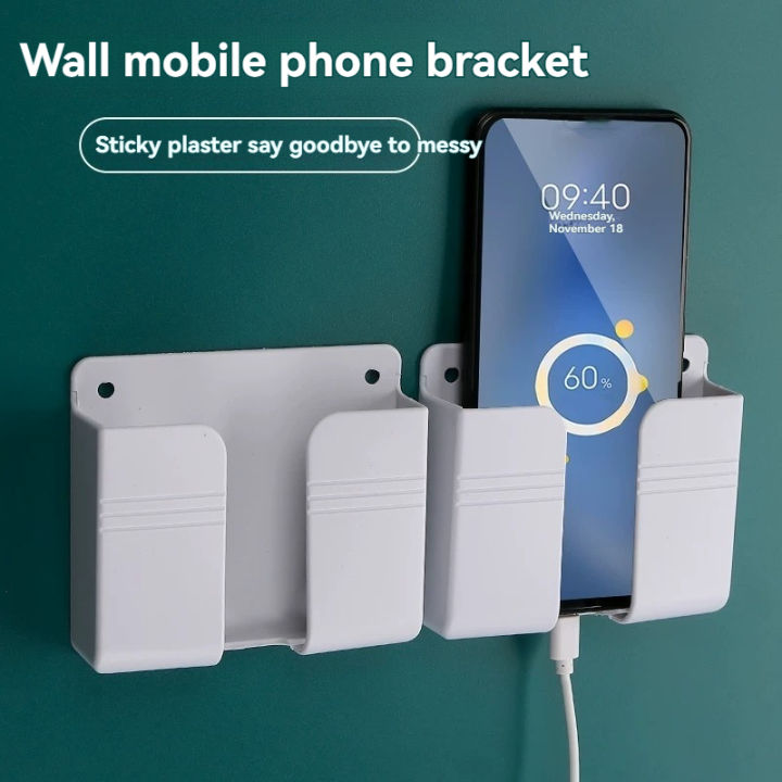 Mobile Phone Rack Storage Box Punch-Free Wall-Mounted Paste Tv Remote ...