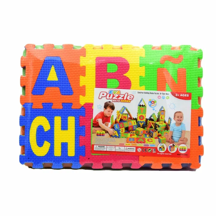 36pcs/pack 14cm Big Mats Children EVA Foam Spanish Alphabet Letters ...