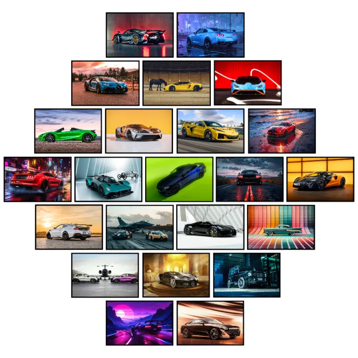 Luxury Cars Stickers Pack of 20/40 Size 4x6 inch Sports Racing cars ...