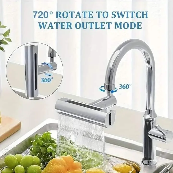 Kitchen Faucet Waterfall Kitchen Sink Faucet Bubbler Splash Proof ...