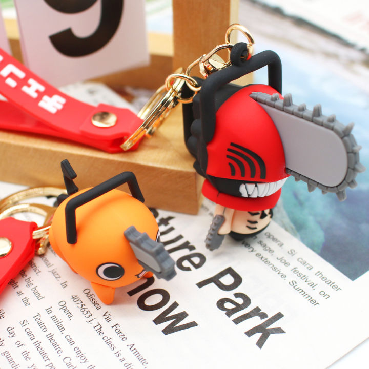 Chainsaw Man Keychains Cartoon Anime Keyrings Doll Pendant Keyholder ...