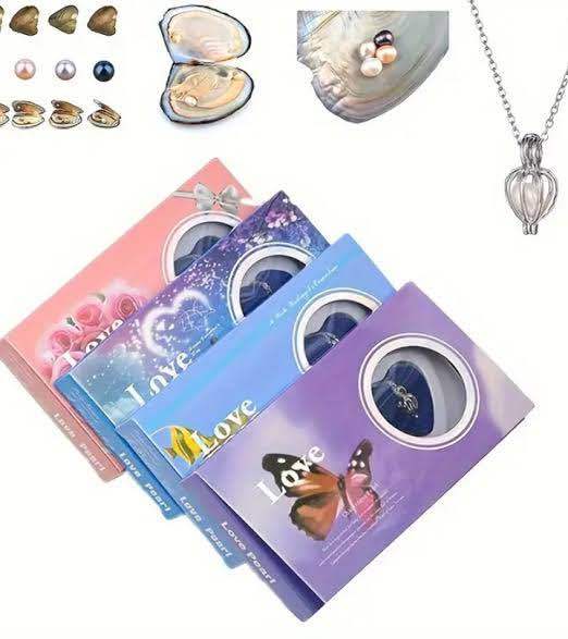 Love Pearl Necklace Box Freshwater Pearl Jewelry DIY Creative Love ...