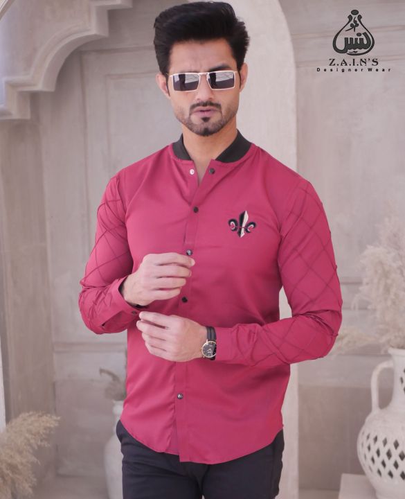 Mens Shirts Rib Colar Design | Daraz.pk
