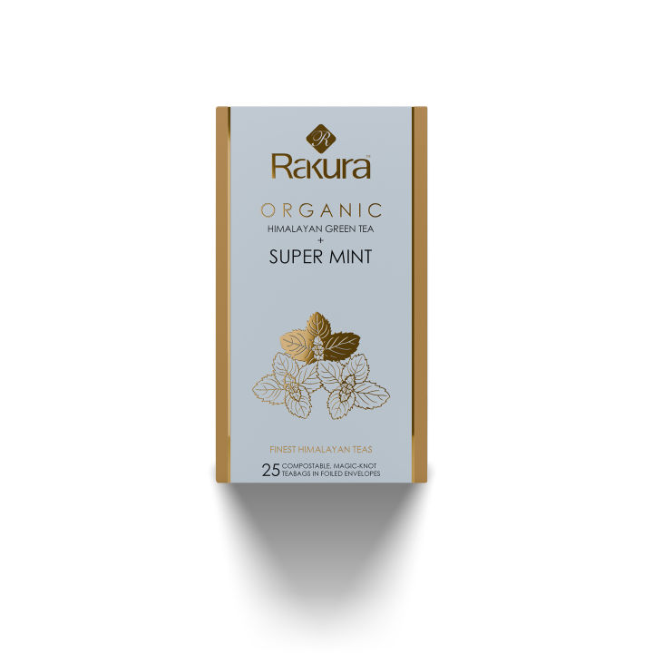 Rakura Organic Himalayan Green Tea + Super Mint (Premium Spearmint ...