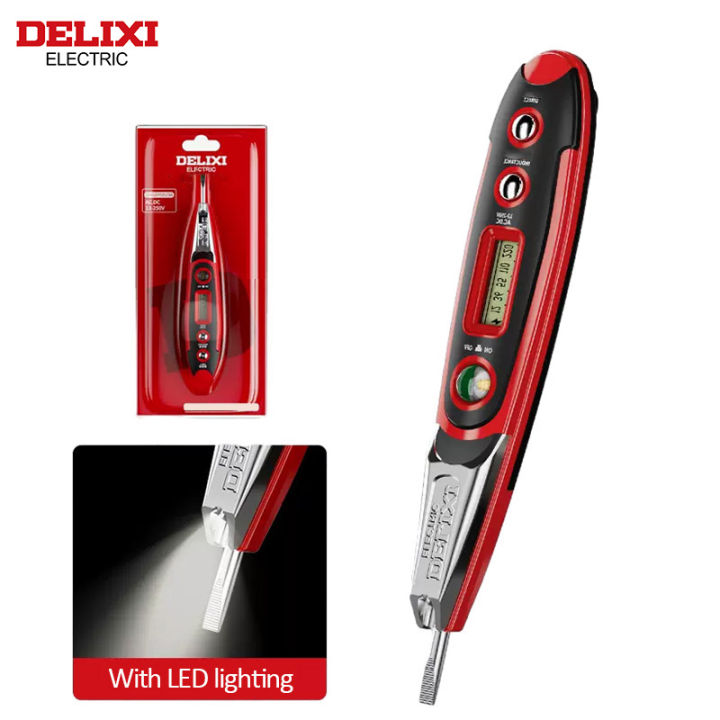 DELIXI ELECTRIC Smart Digital Voltage Detector Test Pen DigitalDisplay ...