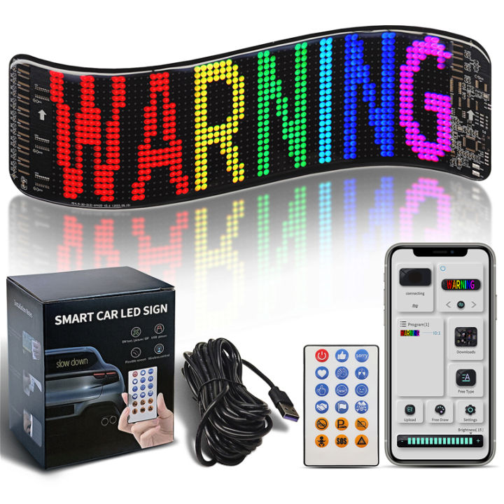 LED Dynamic Display Screen Truck Windshield Scrolling Advertising Car ...