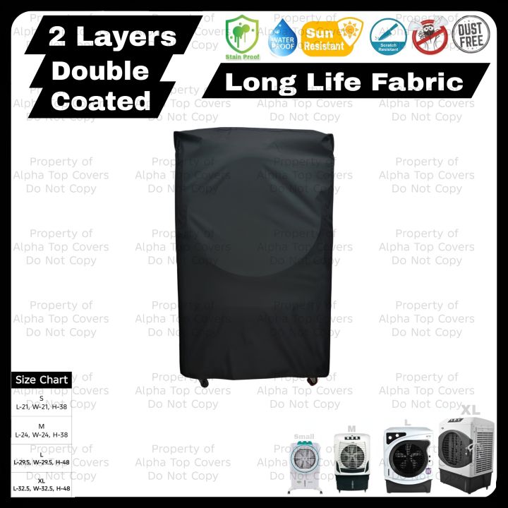 2 Layers Double Coated - Air Cooler Cover - Waterproof Dustproof Insect ...