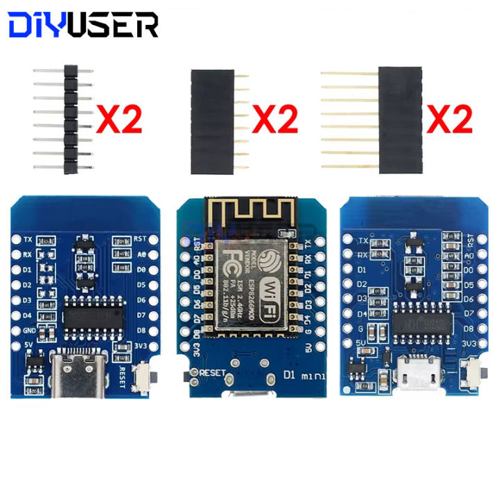 D1 Mini TYPE-C/MICRO ESP8266 ESP-12F CH340 V2 USB D1 Mini WIFI Development Board D1 Mini NodeMCU ...