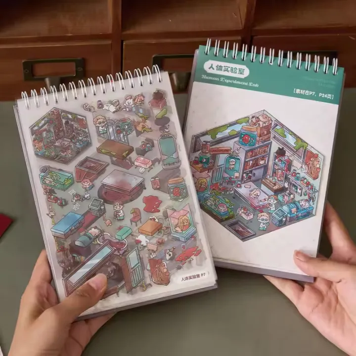 Miniature Gothic Mystery Sticker Book for Dollhouse DIY 3D Dark ...