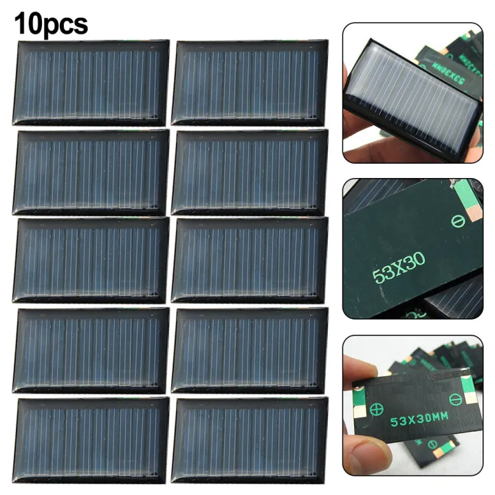 10Pcs/Lot 53x30mm 5V 30mA Solar Panel Micro Mini Small Power Solar ...
