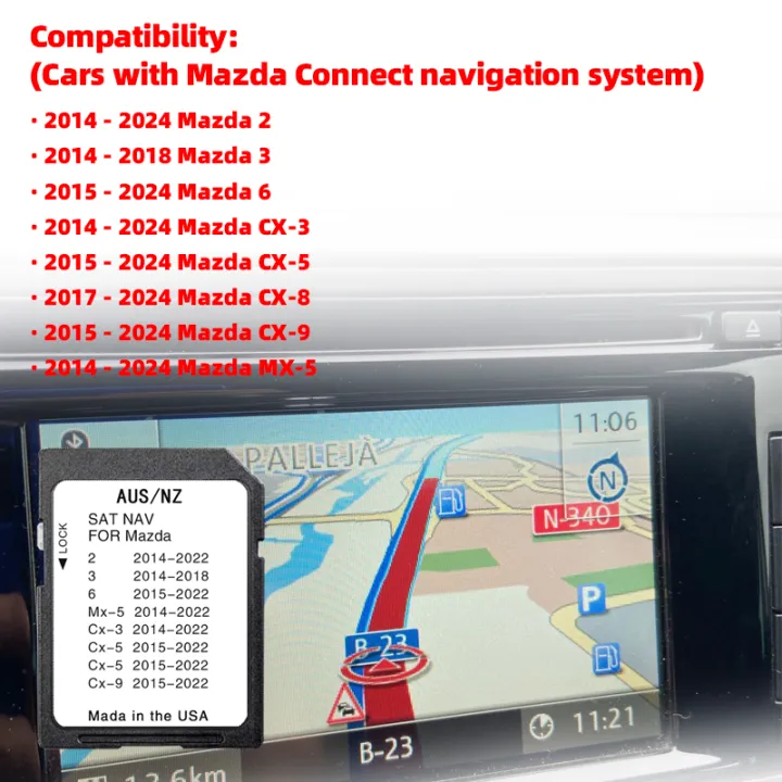 2024 Update Maps Australia New Zealand for Mazda 2 3 6 CX3 CX5 CX8 CX9 ...