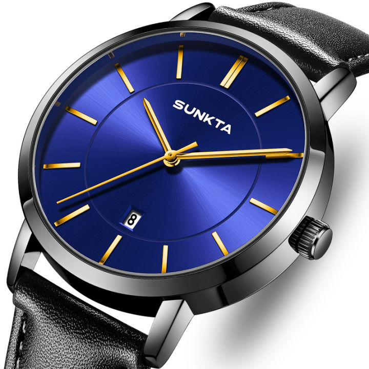 SUNKTA Ultra Thin Man Wristwatch Fashion Quartz Mens Watches Sport ...