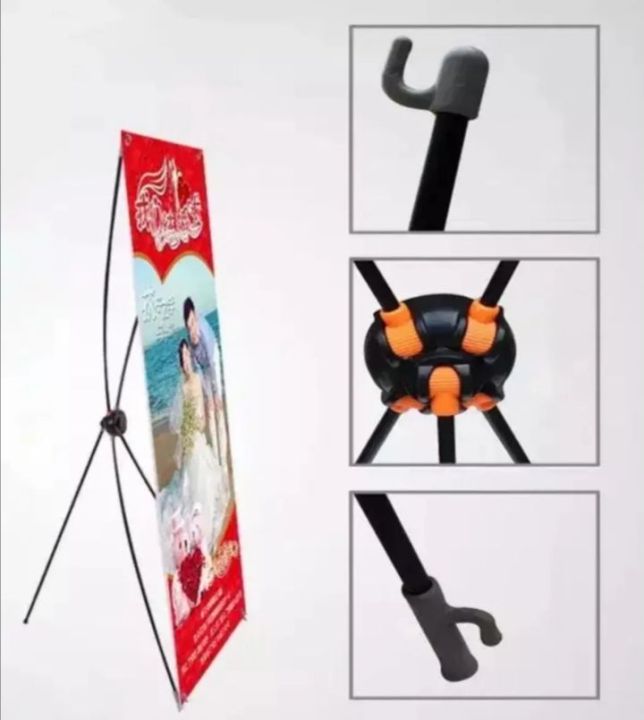 panda X stand banner Flex Standee - display stand 2x5 feet for ...