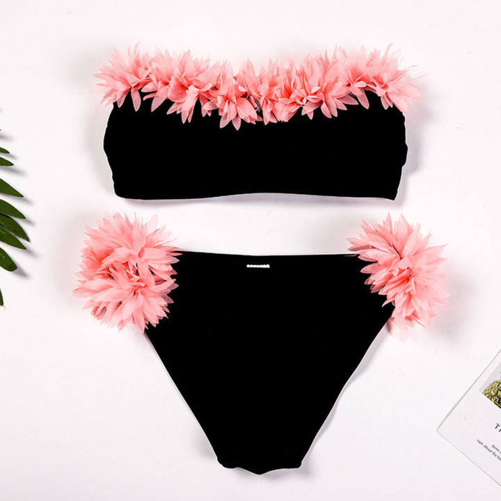 Swim Suit Kids Girls Swimsuit Two Pieces Bikini Set Flower Bathing ...