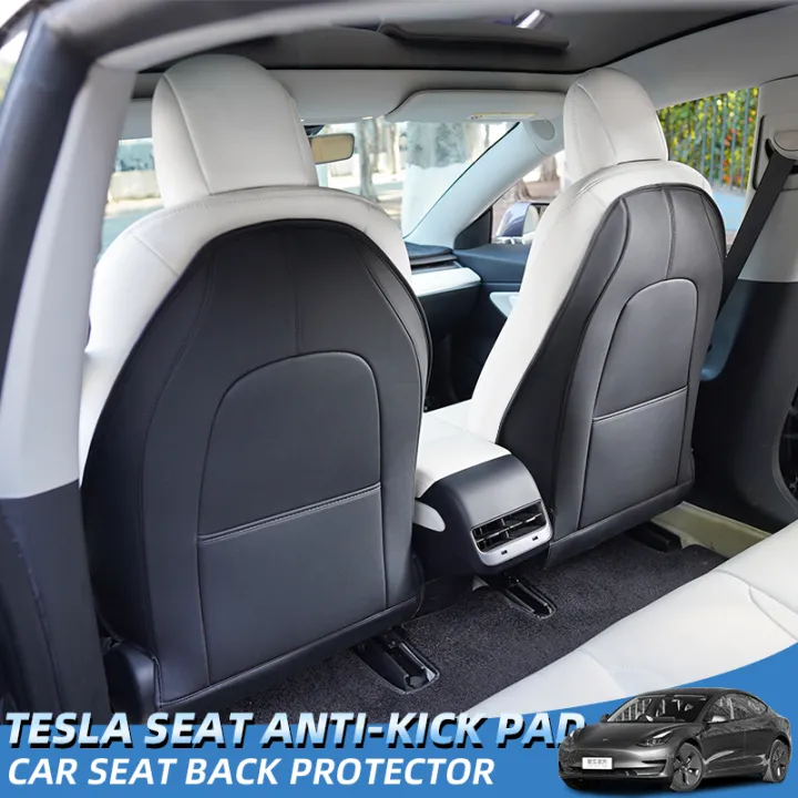 For Tesla Model 3 Model Y Seat Back Kick Protector Backseat Kick Mats ...