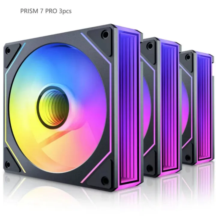 PRISM 7 PRO Computer Chassis Fan 12cm ARGB 4 Pin PWM Quiet Cooling Fan ...