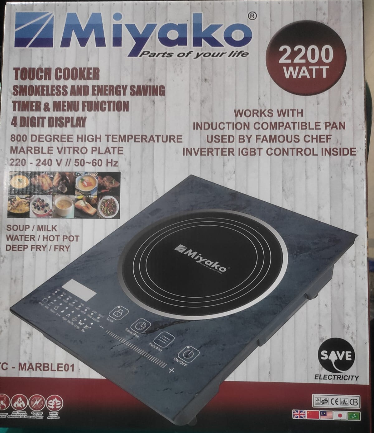 Miyako Induction Cooker TC MARBLE01 (INVERTER) » BornilShop