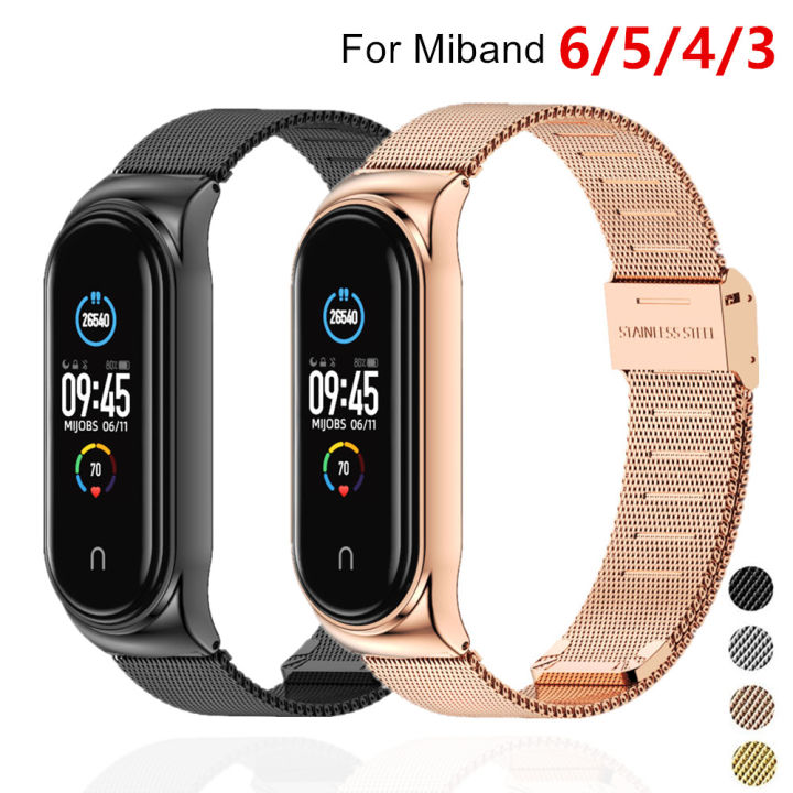 Stainless Steel Sports Strap For Xiaomi Mi Band 6 5 4 Smartwatch ...