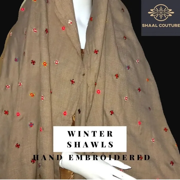 Hand Embroidered winter pashmina shaal balochi shawl | Daraz.pk