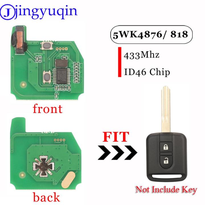 jingyuqin Remote Car Key Circuit Board Fob 5WK4 876/ 818 433MHz ID46 ...
