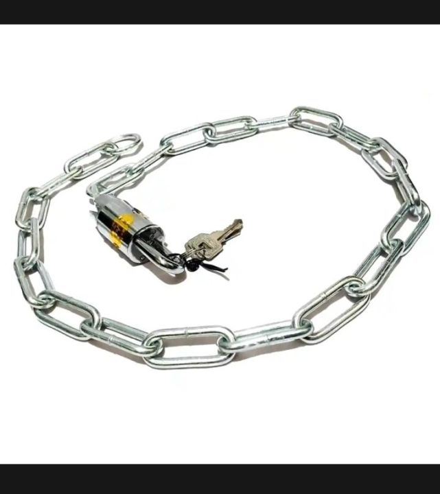 Multipurpose metal lock and chain with 3 keys for luggage cycle gate ...