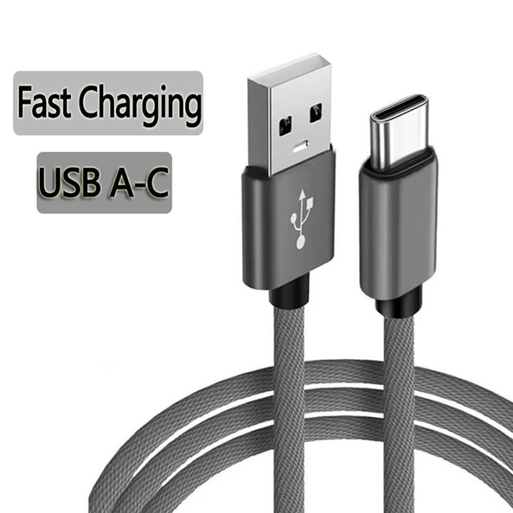 USB A To Type C Nylon Braided Wire Charger Cable Date Sync Cable 3A ...