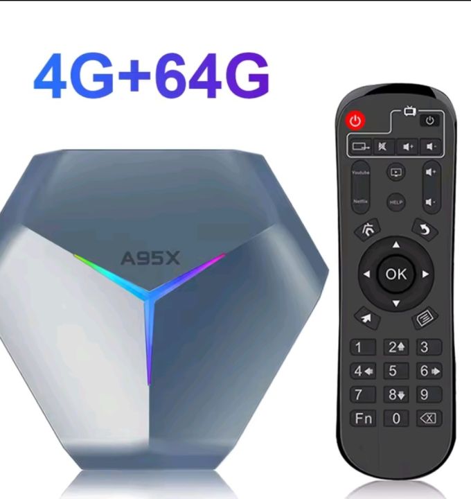 A95X F4 4/64 Android 11 TV Box RGB Light Amlogic S905X4 Dual Wifi 3D ...