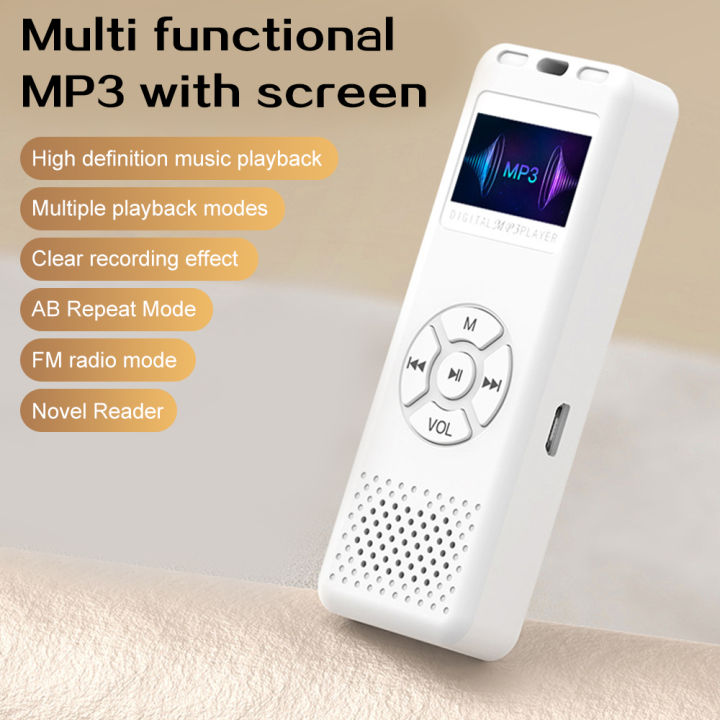 Portable Digital Voice Recorder Mini MP3 Player HiFi Music Player Built ...