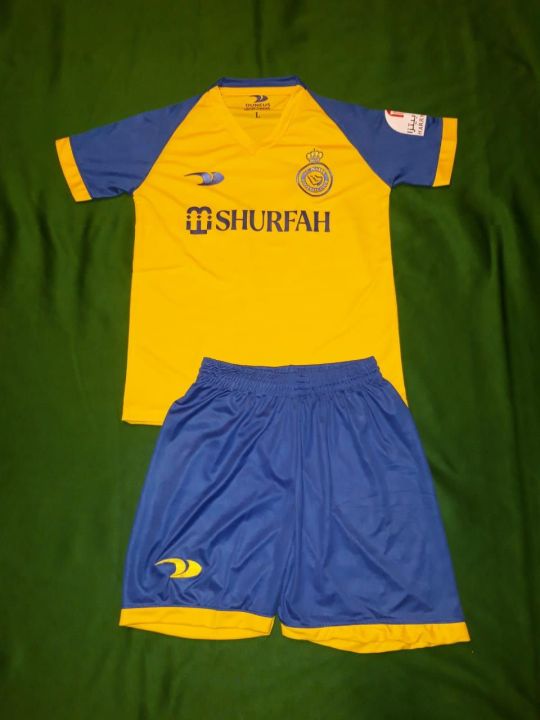 FOOTBALL KITS FOR KIDS AL NASAR WITH RONALDO NAME PRINT | Daraz.pk