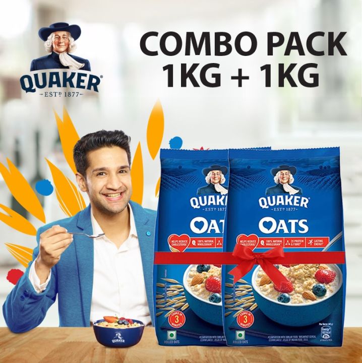 Quaker Oats Combo pack 1kg +1kg Indian | Daraz.com.bd