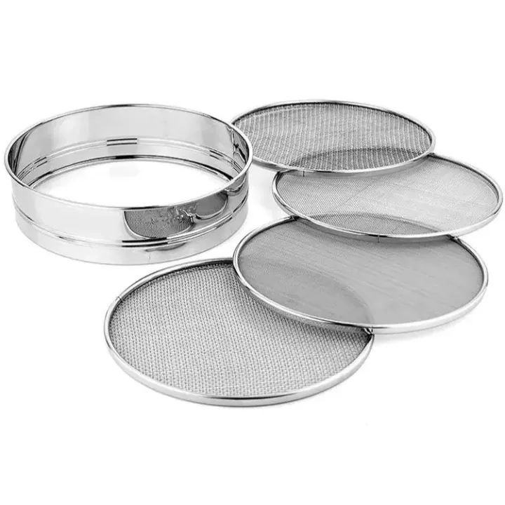 4 in 1 Stainless Steel Interchangeable Sieve Set, Flour Chalni, Spices ...