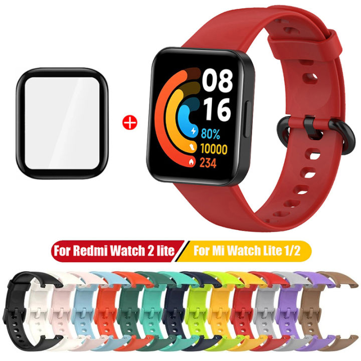 New Silicone Strap For Redmi Watch 2 Lite With Soft Glass Film ...