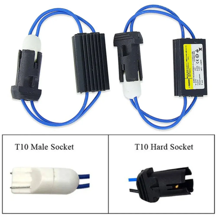 2PCS T10 Decoder Canbus Decoder Cable Universal 12V LED Load Resistance ...